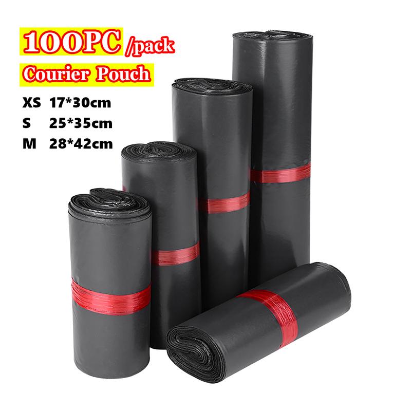 100pcs Black Courier Pouch Express Thickening Parcel Pouch Shipping ...