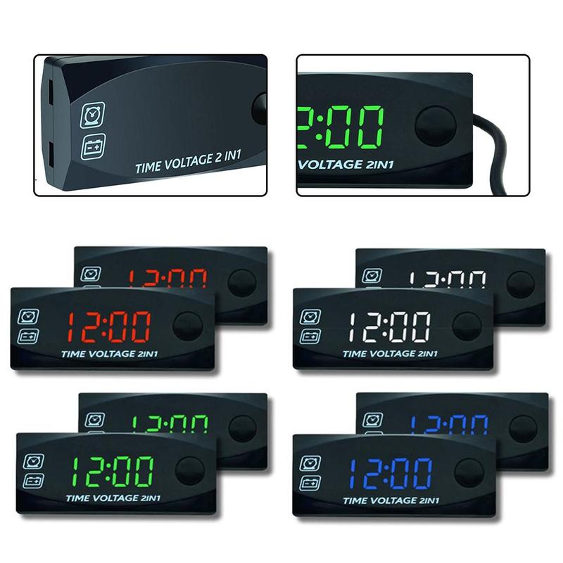 Motorcycle voltmeter 2 in 1 multi-function digital display Motorcycle ...