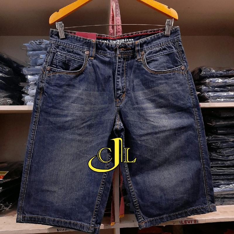 celana pendek pria original legosh jeans corpus Nyaman Biru Retro ...