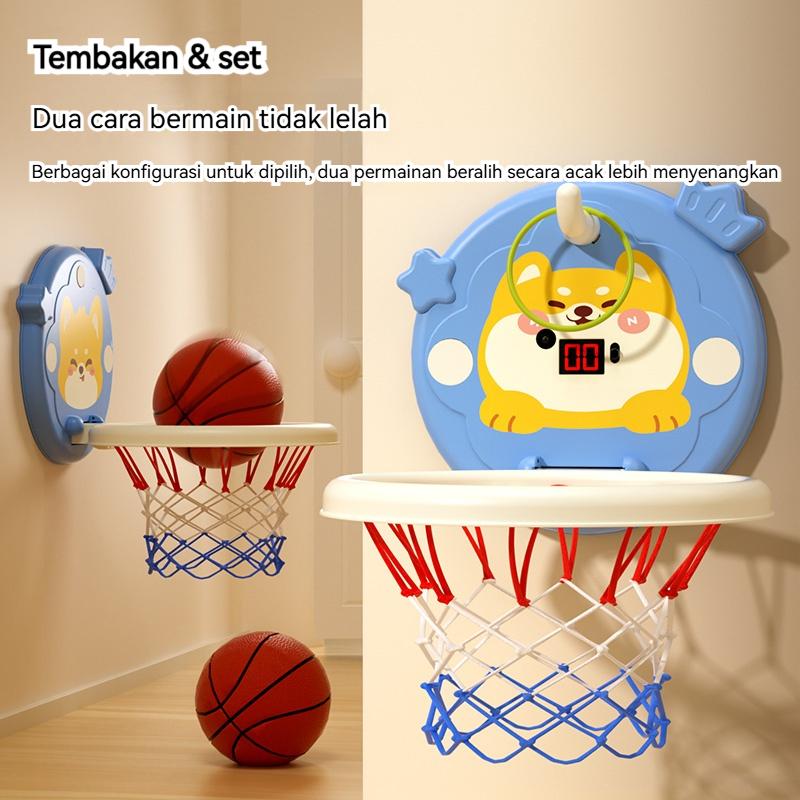 Mainan Anak Basket Indoor Terpasang Dan Ring Basket Di Dinding Mainan ...