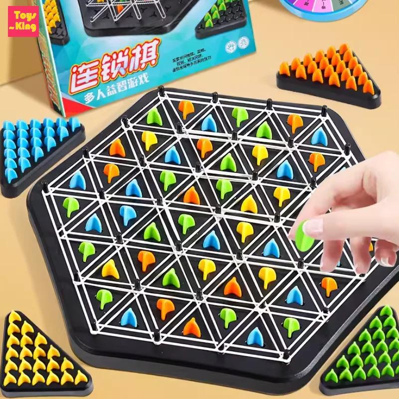 Permainan Catur Papan Geometri Segitiga Rantai, Gelang Getah Triggle ...