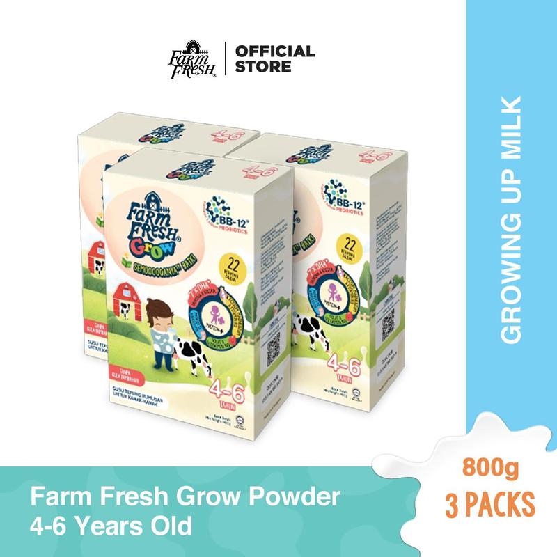 Farm Fresh Grow Powder 4-6 Years Old 800g x 3 (Bundle Pack) - TikTok ...