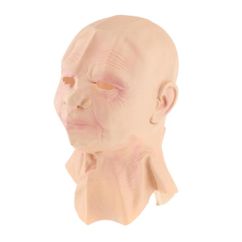Latex Old Man Mask Old Man Woman Head Helmet Full Head Mask for ...