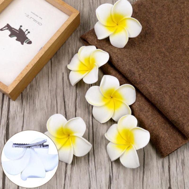 Klip Rambut Bunga Plumeria, Jepit Rambut, Aksesori Rambut Pantai ...