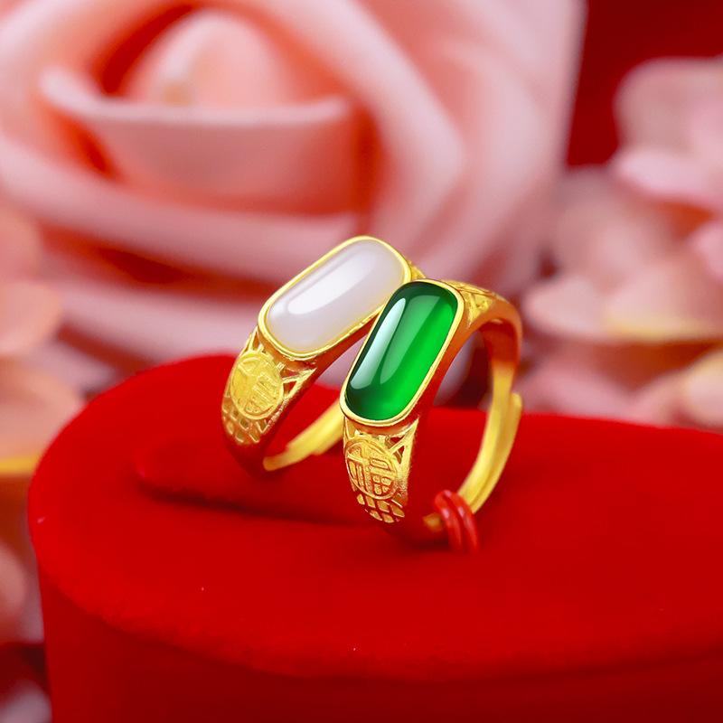 Cincin Jed, Gaya Etnik Sama, Cincin Hijau Berkat Jed, Untuk Lelaki ...