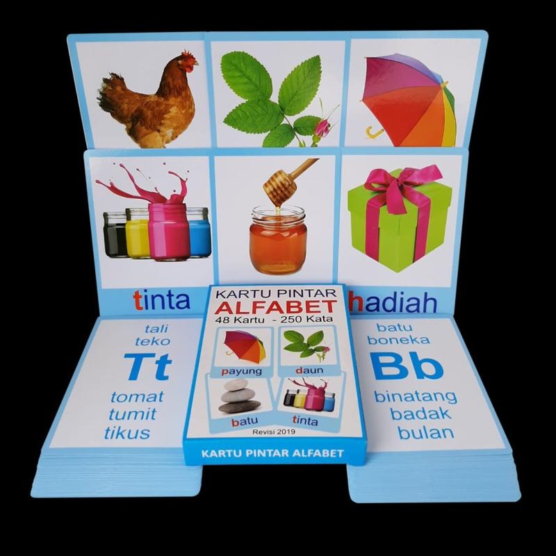 Flash Card Alfabet - Kartu Pintar Bayi Anak Abjad Alfabet AB - Shop ...