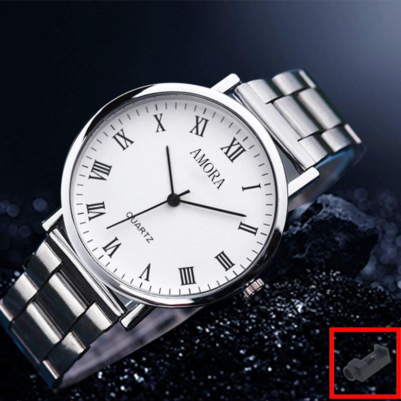 【Free Regulator】【COD】Steel Band Digital Roman Watch Quartz Watch ...