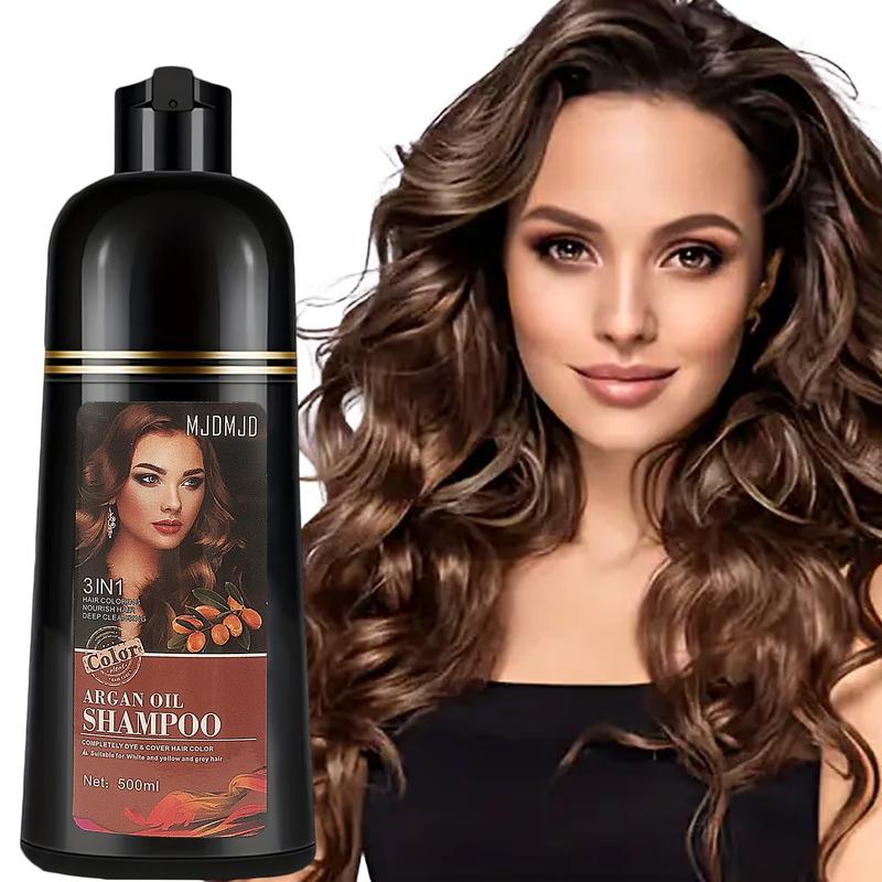 Chestnut Brown Hair Dye Shampoo with Argan Oil – Natural Hai - TikTok Shop