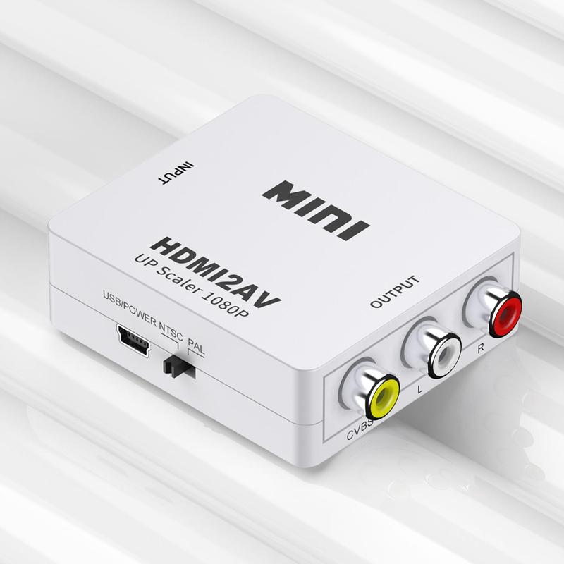HDMI2AV Up Scaler 1080P HDMI to AV Video Audio Converter, Audio ...