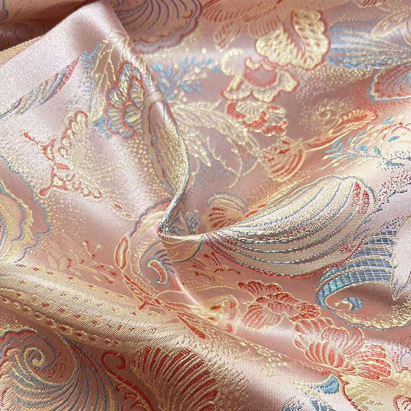 Brocade All Lives on Earth Silk Cloth Jacquard Hanfu Dress Cheongsam ...