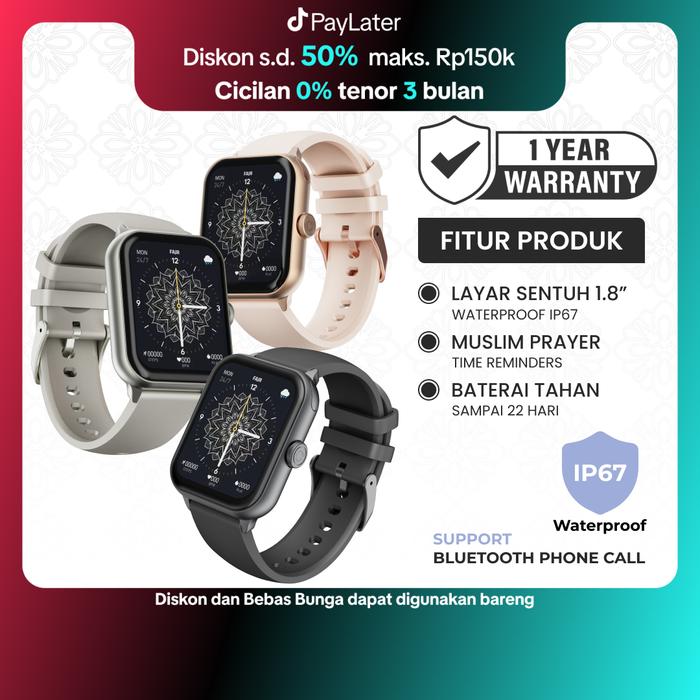 Promo iQibla QWatch S6 1.80 Inch Quran Watch Muslim Smartwatch Muslim ...