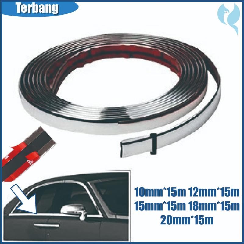 List Moulding Chrome Helm Motor Mobil 15 Meter ( 10mm 12mm 15mm - Shop ...