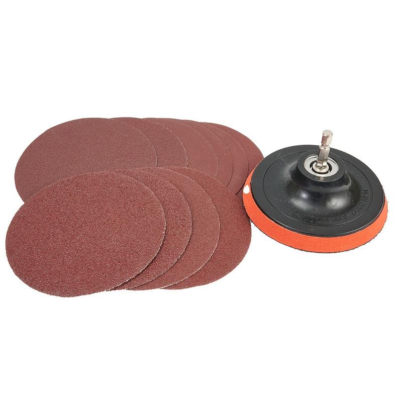 10pcs 4inch Sanding Discs 100mm Hook&Loop Sandpaper with Backing ...