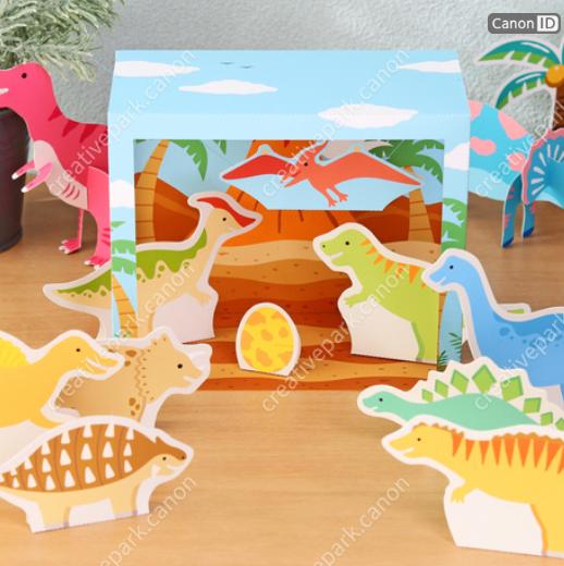Jual DINOSAURUS DIY Papercraft mainan kerajinan anak miniatur diorama ...
