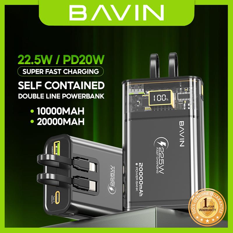 BAVIN PC1003 20000mAh & PC020 10000mAh 22.5W / 20W USB-C PD Fast - TikTok Shop Philippines