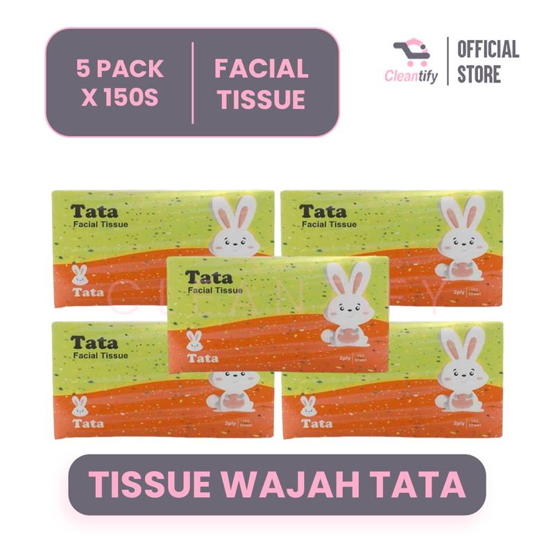 Paket 5 Pack Tisu Tata Tissue Wajah Facial TIssue 150 Lembar - Shop ...