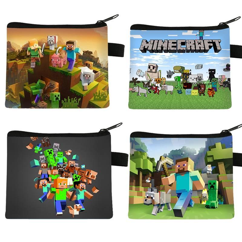 Minecraft Cartoon Kids Coin Purse Wallet Keychain Storage ba - TikTok ...