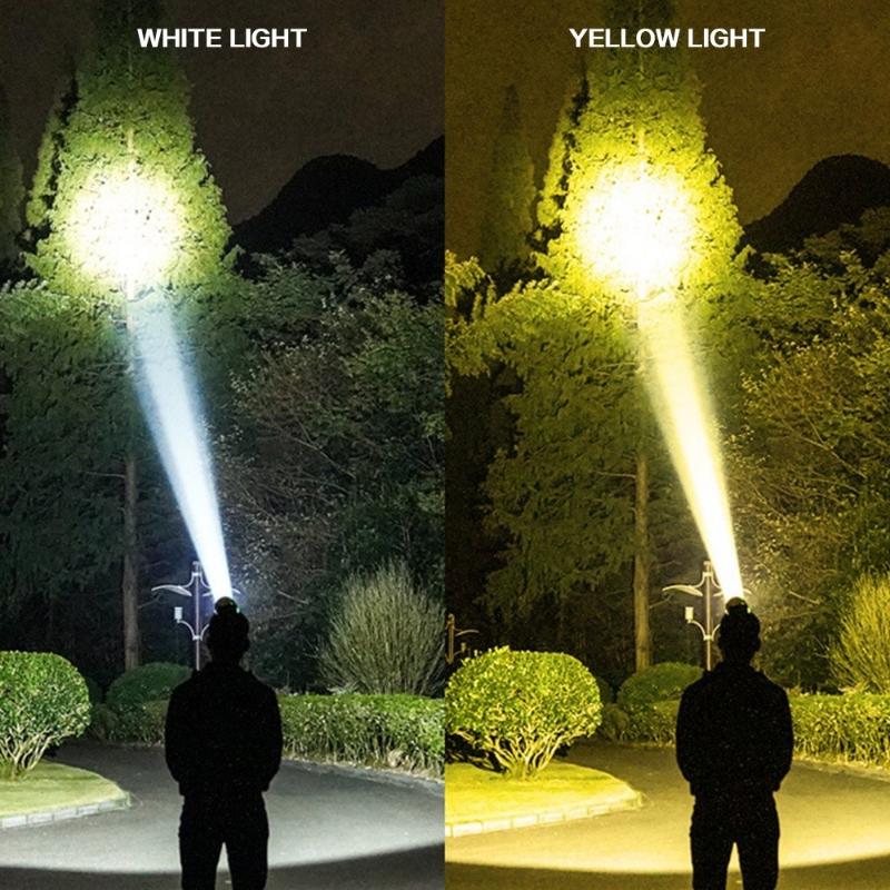 COD Powerful LED headlamp yellow white light built-in batter - TikTok ...