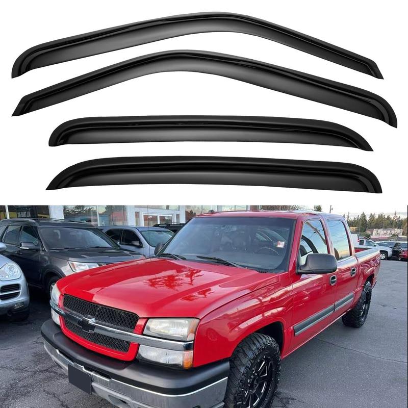 Window Visors Rain Guards For 2001-2007 Chevy Silverado/gmc Sierra Vent ...