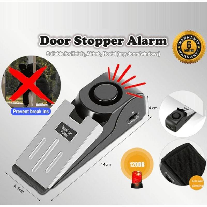 Door Stopper Alarm Window Strong Stop Wedge Shaped Home Travel - TikTok ...
