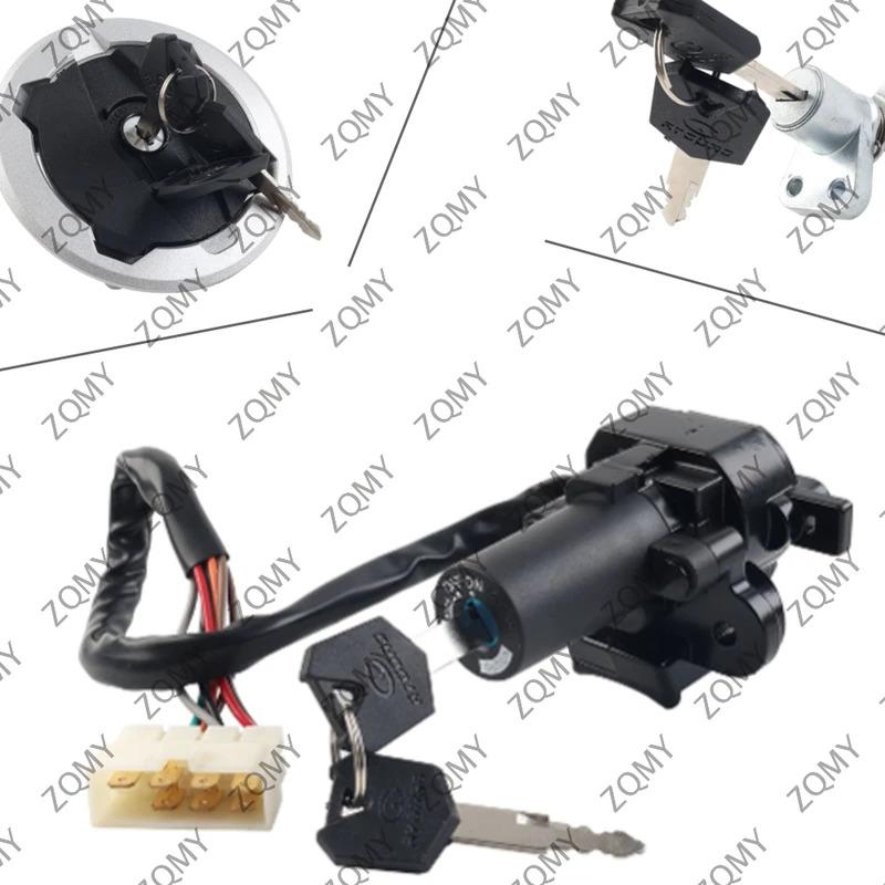Ignition Switch Fuel Gas Cap Seat Lock Key Set For kawasaki KLE300 ...