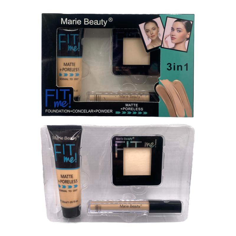 MARIE BEAUTY Fit me 3in1 Liquid Foundation w/ Pressed Powder - TikTok ...