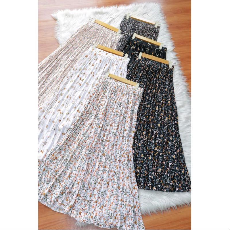 MOTIF ROK BUNGA DAILY / FLOWY ROK PLISKET PREMIUM - Shop | Tokopedia
