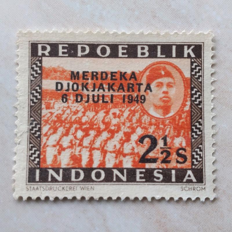 Prangko Perangko Kuno Revolusi 2 1/2 Sen W-17 W-1 CT Merdeka - YN41 ...