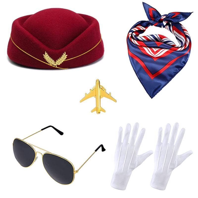 Set Main Peranan Pramugari, Pakaian Penerbangan Profesional, Topi ...