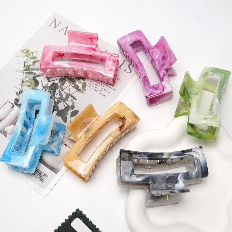 Colorful Hair Clips, 6 Counts/set Cute Square Hair Clips, Heatless ...