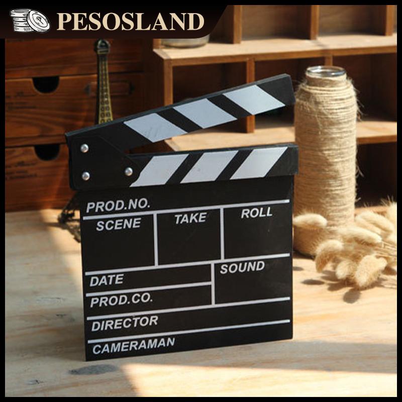 1Pcs Black Wooden Director Film Clapboard Action Scene Clapper - TikTok ...