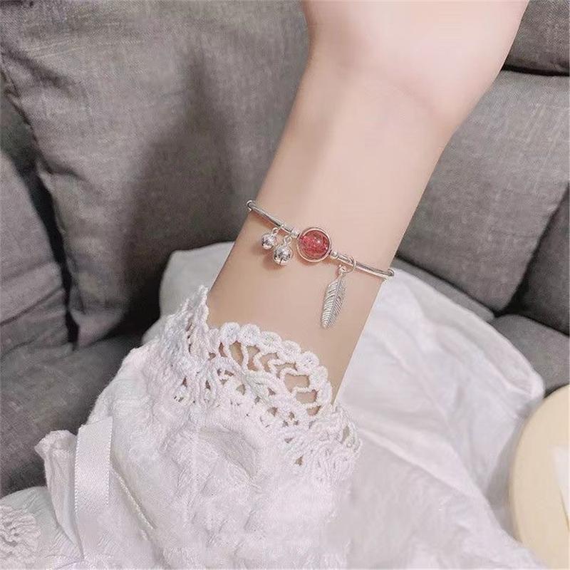 Gelang Manik, Rekaan Strawberi, Rantai Tangan Perak, Loket Loceng ...