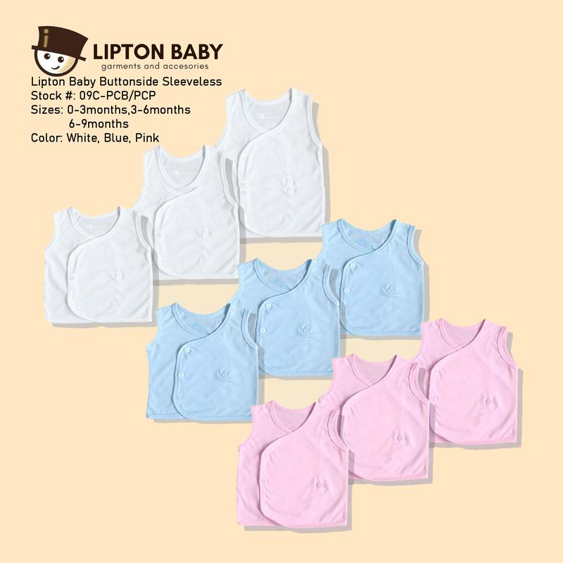 Lipton Baby Button side Sleeveless White/Pink/Blue - TikTok Shop ...