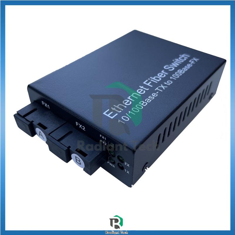 Fiber Switch 2 SC Port 2 RJ45 Port 10/100M 2F2E Fiber Media Converter ...