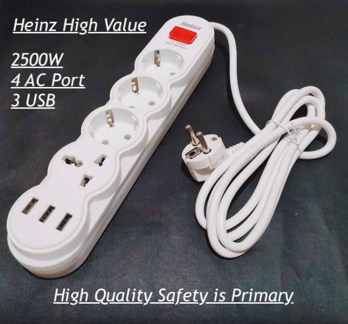 Jual Maxi Heinz HighValue 1.8M Power Strip Stop Kontak 4 Power Socket 3 ...