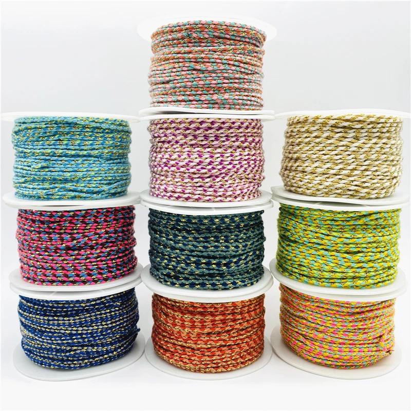5yards/Lot 2.5mm Gold Line 100% Cotton Cord Rope Chinese Kno - TikTok ...
