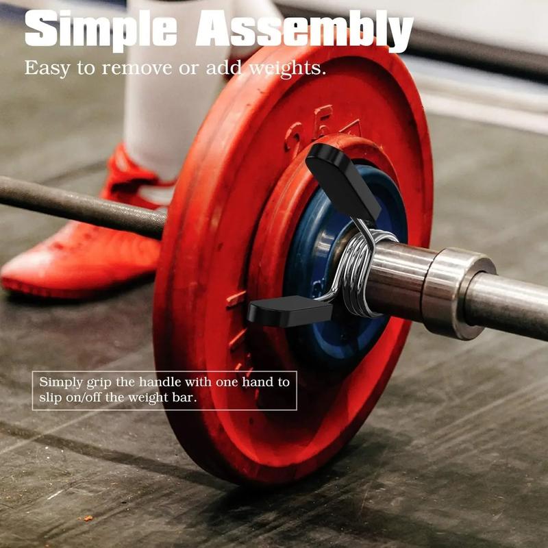Barbell Clamps Dumbbell Spring Clip Circlip Collars 1 Inch Weight Bars ...