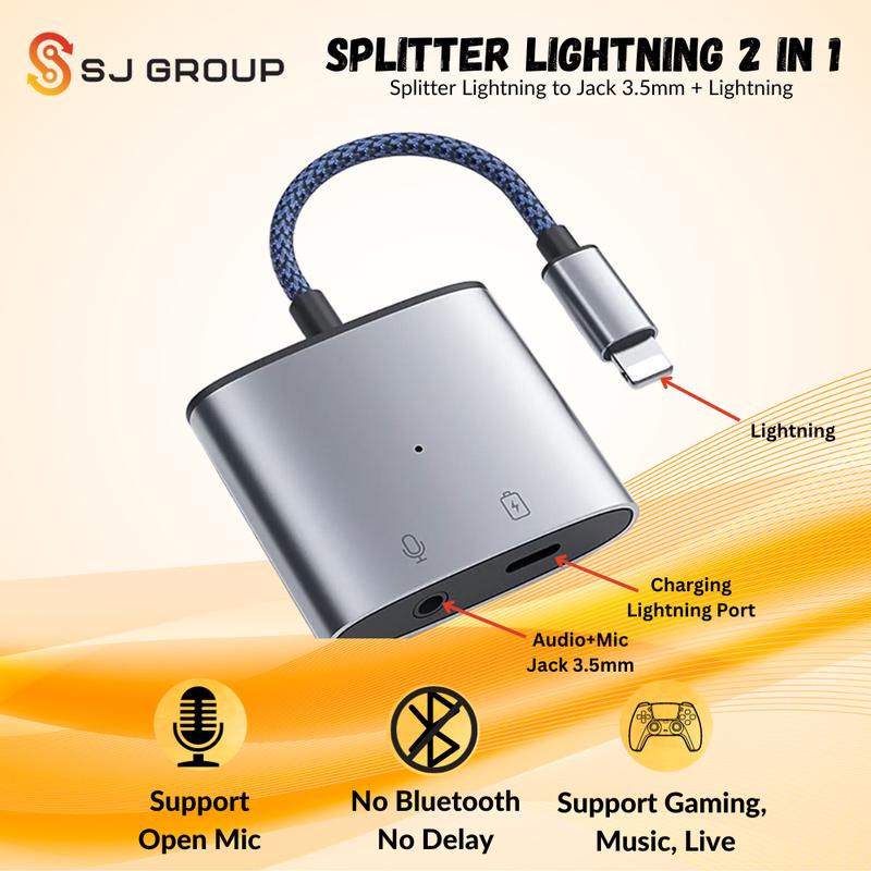 Splitter Lightning to Jack 3.5mm and Lightning Converter DAC - Shop ...