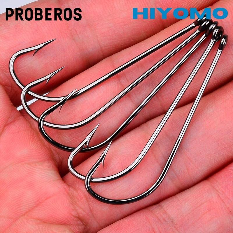 PROBEROS 50pcs Carbon Steel Single Hook 2/0# 3/0# 4/0# Sharp - TikTok ...