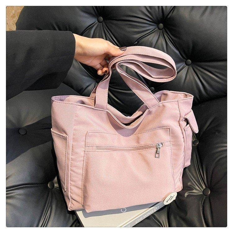 Beg Tote Jahitan, Saiz Percuma, Bahan Nilon, Beg Bahu, Untuk Wanita ...