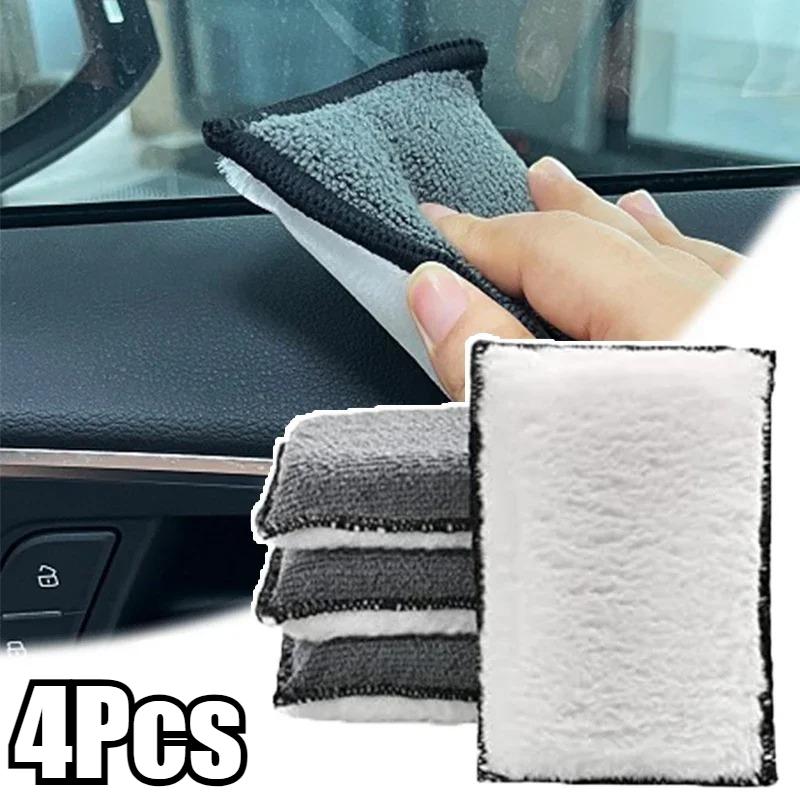 1/2/4Pcs Auto Interior Scrubbing Sponge for Plastic Leather Car ...