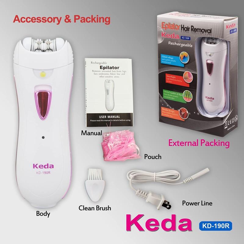 Keda Lady Shaver Mini Rechargeable Washable Epilator Electric - TikTok ...