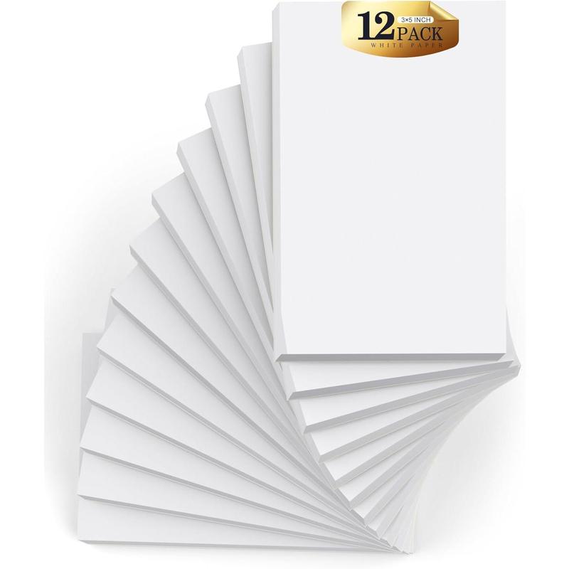 Note Pads 3x5 Small Memo Pads, 12 Pack Server Note Pads, Scratch Pads ...