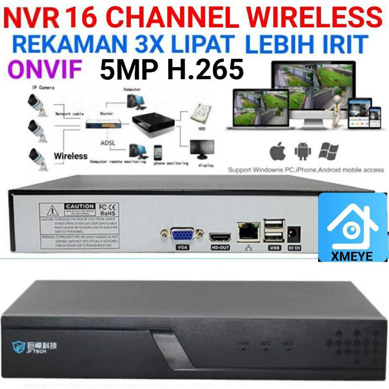 NVR XMEYE 16 CHANNEL 5MP 4K ONVIF H.265 H.264 WIRELESS DVR ICSEE - Shop ...