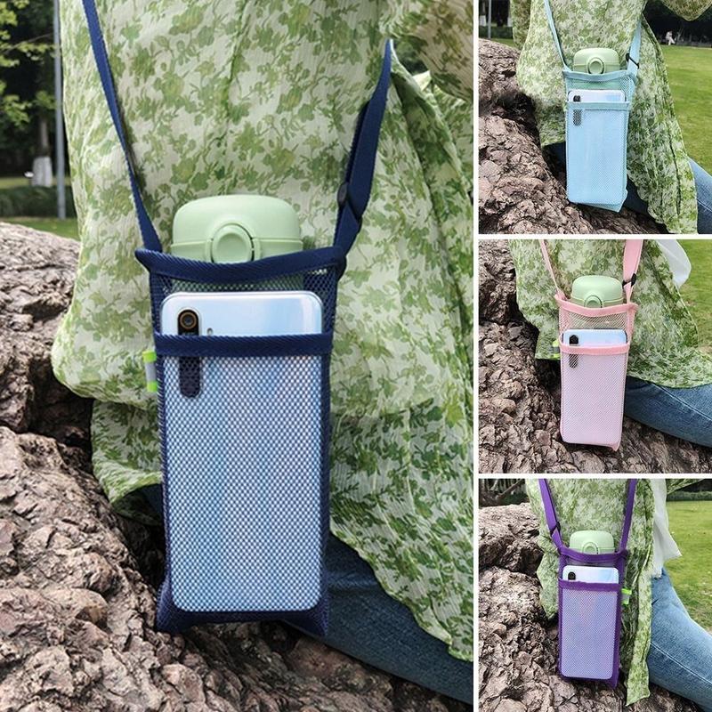 Simple Mesh Water Bottle Cover Visible with Adjustable Strap - TikTok ...