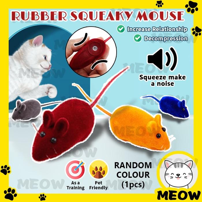 Rubber Squeaky Mouse Cat Kitten Toy Mainan Kucing Tikus Little - TikTok ...