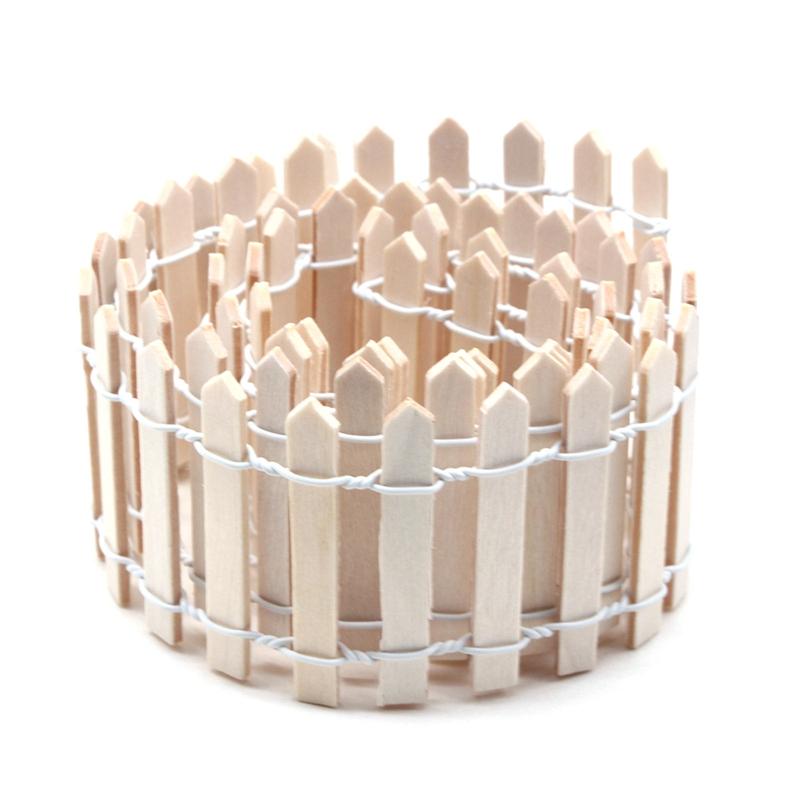 5*90cm 1 Roll Mini Wooden Fence Miniature DIY Fairy Garden Courtyard ...