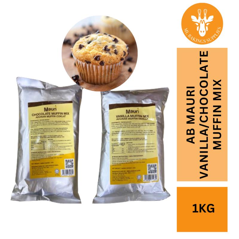 AB MAURI Muffin Mix Premixed Cake Flour Powder 1kg (Chocolate/Vanilla ...