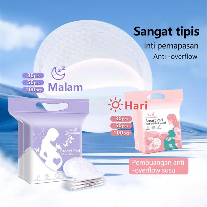Promo ANGEL MOMMY Pads 100/50/30pcs Breast Pad ISI Breastpads Nursing ...