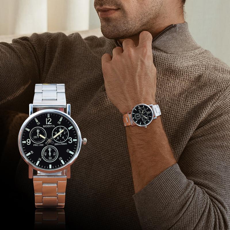 Jam Tangan Kuarza Lelaki, Skyhop Fesyen, Dail Bulat, Bahan Aloi ...